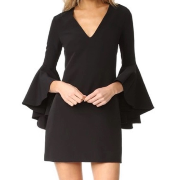 Milly | Dresses | Milly Black Bell Sleeve Dress | Poshmark